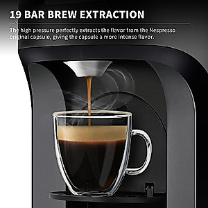 Vimukun Coffee Maker for Gronds Coffee, Coffee and Espresso Machine Combo, 19 Bar Pressure Pump, Removable Water Tank