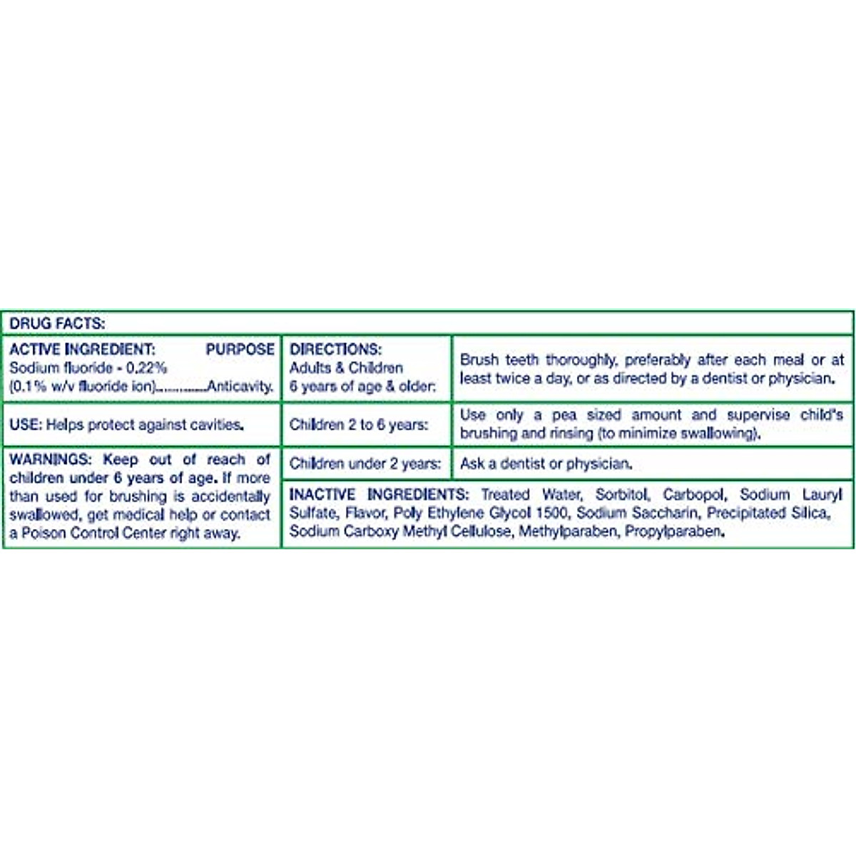 Freshmint® 500 Individual Packets of 0.28 oz. Single use Clear Gel Anticavity Fluoride Toothpaste