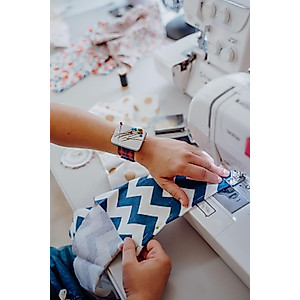Sew Your Way Magnetic Pincushion for Sewing – Wrist Pin Holder for Sewing – Magnetic Wristband Quilting Supplies – Magnetic Pin Cushion Holder for Sewers & Hairstylist - Magnet Needle Holder Gift