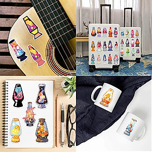 100PCS Cute Lava Lamp Stickers for Kids,Water Bottle Stickers Waterproof Vinyl Stickers for Phone Skateboard Laptop,Kawaii Aesthetic Stickers Packs for Kids Girls Teens