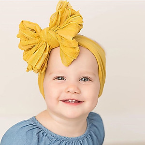 DANMY Baby Girl Elastic Headbands Newborn Toddler Hairbands Bows Children Soft Headwrap Hair Accessories