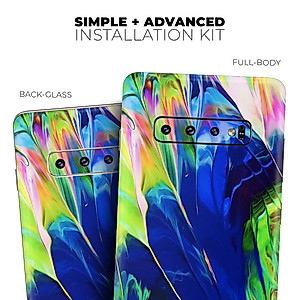 DesignSkinz Blurred Abstract Flow V6 Protective Vinyl Decal Wrap Skin Cover Compatible with The Samsung Galaxy S20 (Screen Trim & Back Glass Skin)