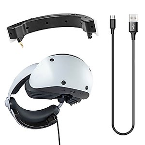 Aukuoy Half Round Helmet Stereo Headphone Replacement Compatible with PSVR2, PSVR2 Accessories Adjustable Design Portable Mini Speaker Connects Directly to PSVR2