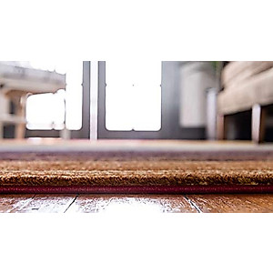 Unique Loom Barista Collection Modern, Abstract, Stripes, Gradient, Urban, Rustic, Warm Colors Area Rug, 4 x 6 ft, Beige/Brown