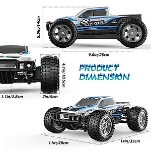 DEERC 9200E Large Hobby RC Cars, 48 KM/H 1:10 Scale Fast High Speed Remote Control Car for Adult Boy, 4WD 2.4GHz Off Road Monster RC Truck Toy All Terrain Racing,2 Batteries for 40 Min Play
