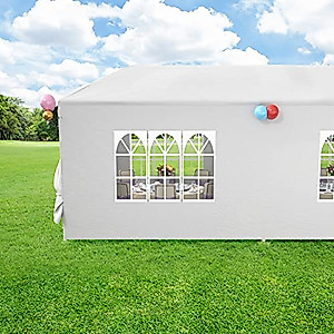 FDW 10x30 Party Tent Wedding Patio Gazebo Outdoor Carport Canopy Shade with Side 8 Removable Walls