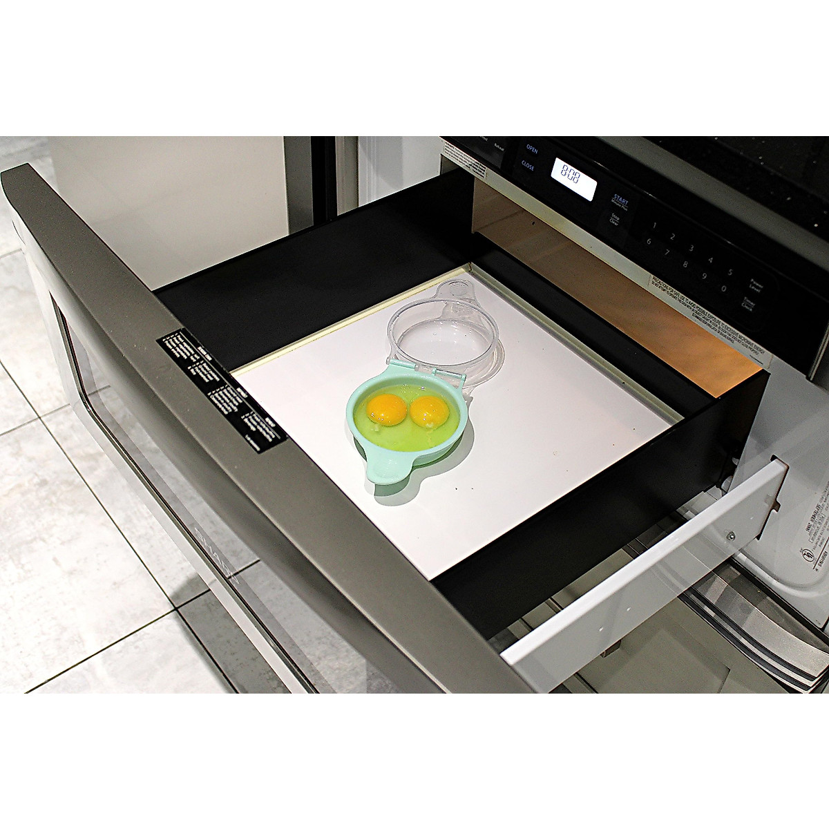 Microwave Egg Cooker for Sandwiches & Omelets – BPA-Free Microwave Egg Poacher, Fried Egg Maker, Omelet Maker, & Scrambled Egg Cooker – Cooks 2-3 eggs in less then 2 minutes Breakfast Maker by