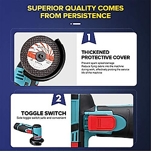 Gtest Mini Cordless Angle Grinder,12V Lithium-Ion Grinding Machine Electric Polishing Cutting Brushless Micro Angle Grinder Power Tool,1 Battery