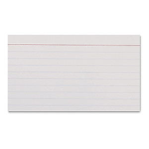 Amazon Basics Heavy Weight Ruled Lined Index Cards, White, 3x5 Inch Card, 300-Count