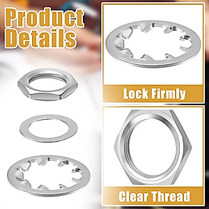 Set of 8 Guitar Nuts, Washers and Lock Washers for US CTS Pots and Jacks