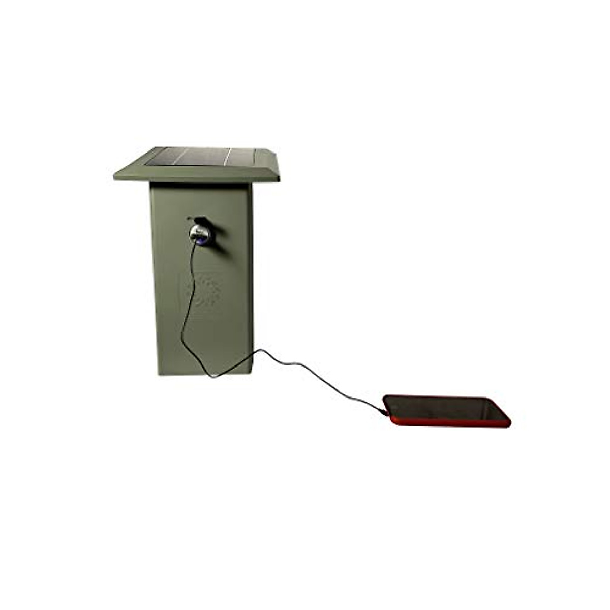 SuperCharge7™ Solar Powered USB Charging Station in Weathered Bronze, Cell Phone Charger, Outdoor, Weatherproof