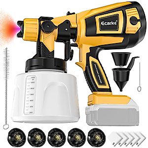 Cordless Paint Sprayer for DeWALT 20V: 3 Spray Patterns HVLP Spray Paint Gun -160W 650m1/min Flow max with 15 Accessories for Latex Paint, Paint,Walls,Door,Tools Home etc(Battery NOT Include)