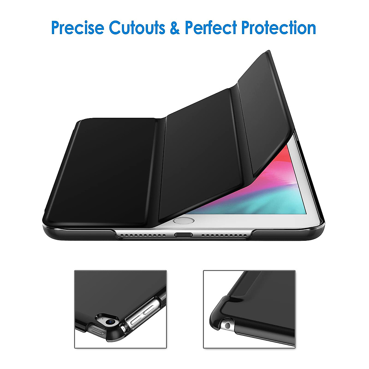 JETech Case for iPad Mini 4, Smart Cover with Auto Sleep/Wake (Black)