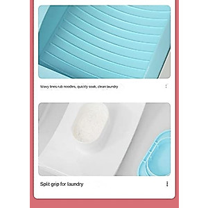 NANHAN Portable Mini Washboard, Plastic Washboard for Personal Underwear Socks, for Hand Washing Clothes and Small Delicate Articles…