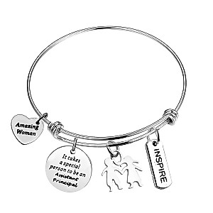 School Principal Gift Bangle Assistant Principal Bracelet Assistant Principal Jewelry End Of The Year Christmas Birthday Gift for Principal Retirement Gifts Appreciation Gifts for Assistant Principal