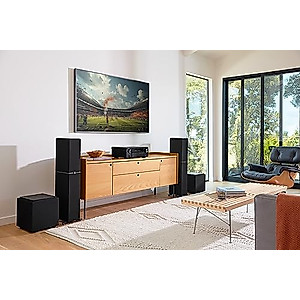 Denon AVR-X1800H 7.2 Channel AV Receiver (2023 Model) - 80W/Channel, Wireless Streaming via Built-in HEOS, WiFi, & Bluetooth, Supports Dolby Vision, HDR10+, Dynamic HDR, and Home Automation Systems