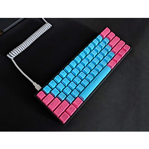 ASCENY Coiled & Double-Sleeved Mechanical Keyboard Cable, for Type-C Mechanical Keyboards (White)