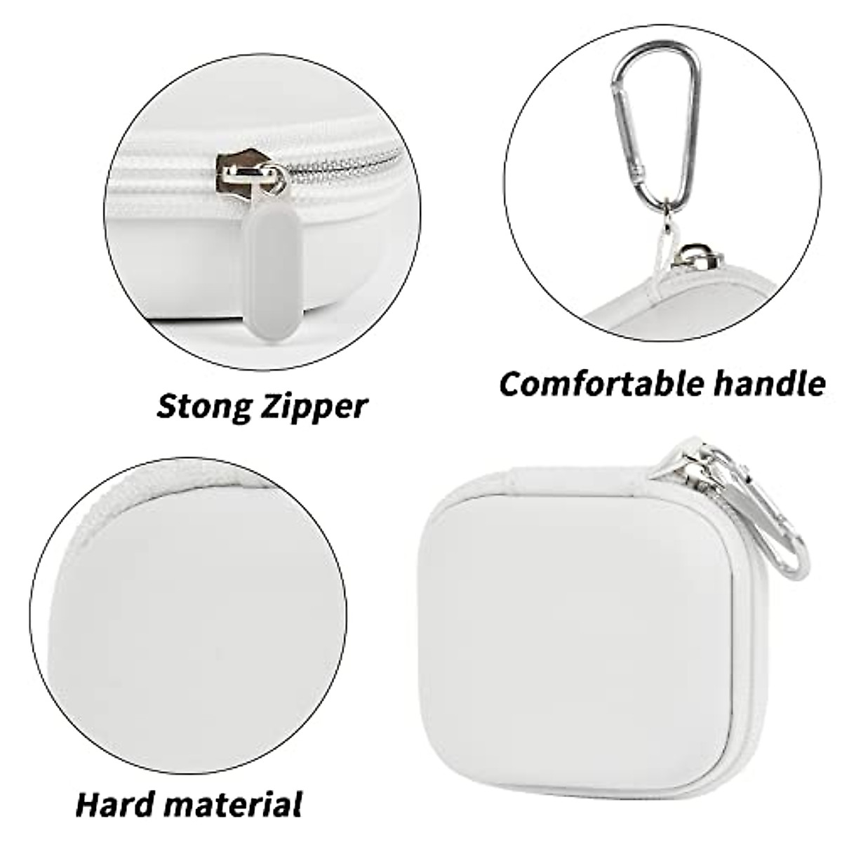 Earbud Case Compatible with Bose QuietComfort Earbuds II/for AirPods, Wireless, Bluetooth, Noise Cancelling in-Ear Headphones Cover Holder Storage Fits for USB Cable, Earplugs (Box Only) (White)