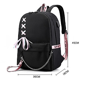 COSABZ Anime Komi Cant Communicate Komi Shouko San Excited Backpack Cosplay Kawaii Ribbon Schoolbag (4)