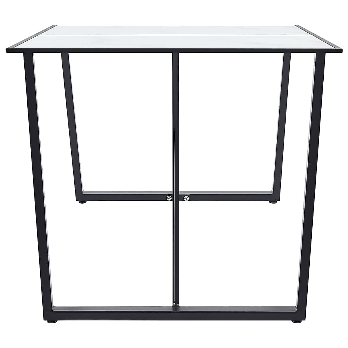 Dining Table,Living Room Table,Offic Table,Modern Coffe Table,Rectangle Bar Table,Conference Table,Perfect for Cafes,Living Room,Meeting Rooms, White 63"x31.5"x29.5" Tempered Glass