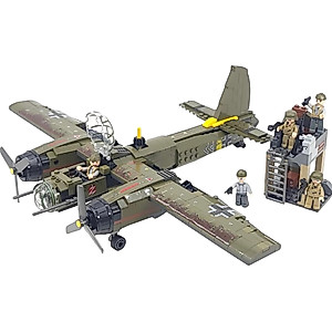 General Jim's WW2 Military Iron Empire Building Blocks Air Bomber JU88 - World War 2 Aircraft Fighter Plane Brick Building Set