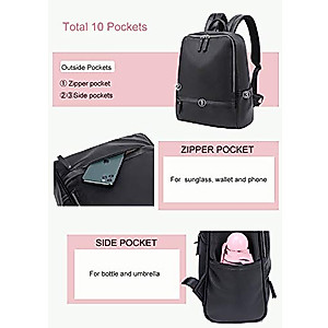 PAOIXEEL Lightweight Soft PU Leather Fashion Backpack Purse for Women, Anti-theft Travel Bag