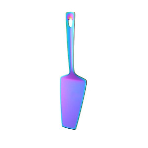 Cake Server, BuyGo Rainbow Pie Server Stainless Steel Pizza Spatula with Mirror Polish, 10.31 inches Long
