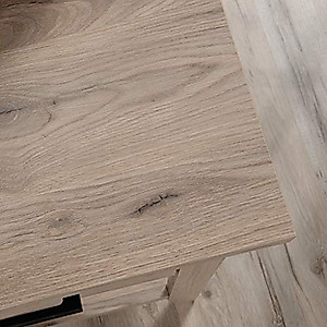 Sauder Summit Station L-Desk, L: 58.66" x W: 66.46" x H: 29.02", Laurel Oak finish