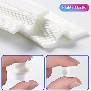 26 Feet Window Draft Stopper Foam Seal Strip Self Adhesive, Window Insulation and Door Side Weather Stripping Soundproof, Door Bottom Sweep Noise Gap Blocker (White)
