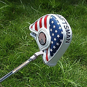 Craftsman Golf USA America Mallet Putter Cover Headcover for Scotty Cameron Odyssey (for Heel Shaft)