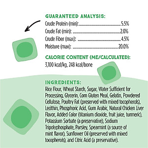 Ultra Chewy Denta-Mint Minis Value Pack Dental Dog Treats. Made in The USA, Healthy Treats, Easy to Digest, Promotes Dental Health - 20 Oz