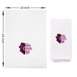 NEGIGA in A World Full of Aunties Be A Titi Dish Cloths Towels 24x16 Inch,Funny Aunt Auntie Decor Decorative Dish Hand Towels for Kitchen Bathroom,Birthday Mother's Gifts for Auntie from Niece Nephew