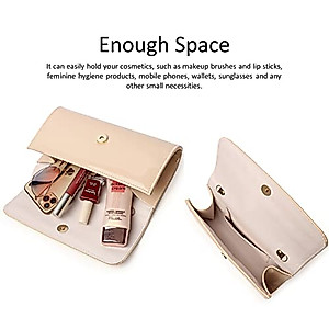 Nude Clutch Purses for Women Black Patent leather Clutch Red Envelope Clutch Bag Crossbody Handbag for Wedding Party Gift Travel (Nude 018)