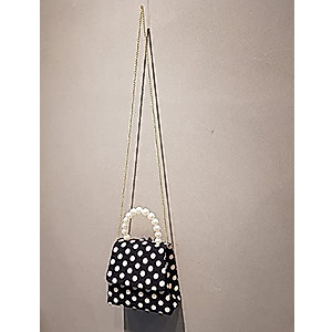 Mellshy Women Polka Dot Tote Bag Top Handle Bag Shoulder Bag Crossbody Bag (Black)