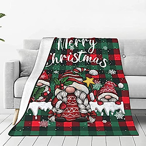 Merry Christmas Flannel Throw Blankets Merry Winter Snowflakes Bed Blanket 60"x50"