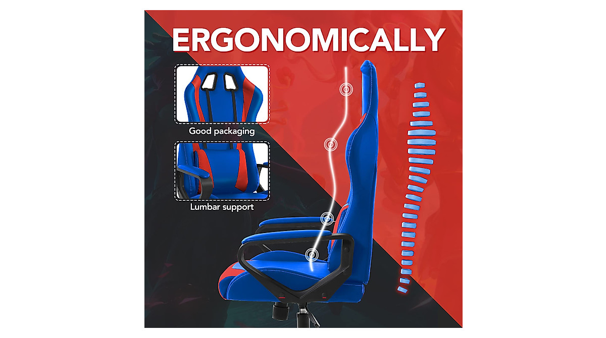 PC Gaming Chair Ergonomic Office Chair Desk Chair PU Leather Computer ...