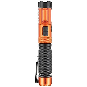 Klein Tools 56040 LED Rechargeable Flashlight, 350 Lumens, Twist Focus, Laser Pointer, Hands-Free, USB Charging Cable, for Work and Outdoor