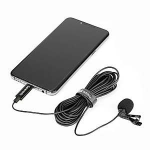 Saramonic LavMicro U3B USB-C Lavalier Microphone for iPhone 15, Android, New iPad, Computers & More with 19.7' Cable & 90˚ Adapter for Vlogging, Interviews, YouTube, TikTok, Live Streaming