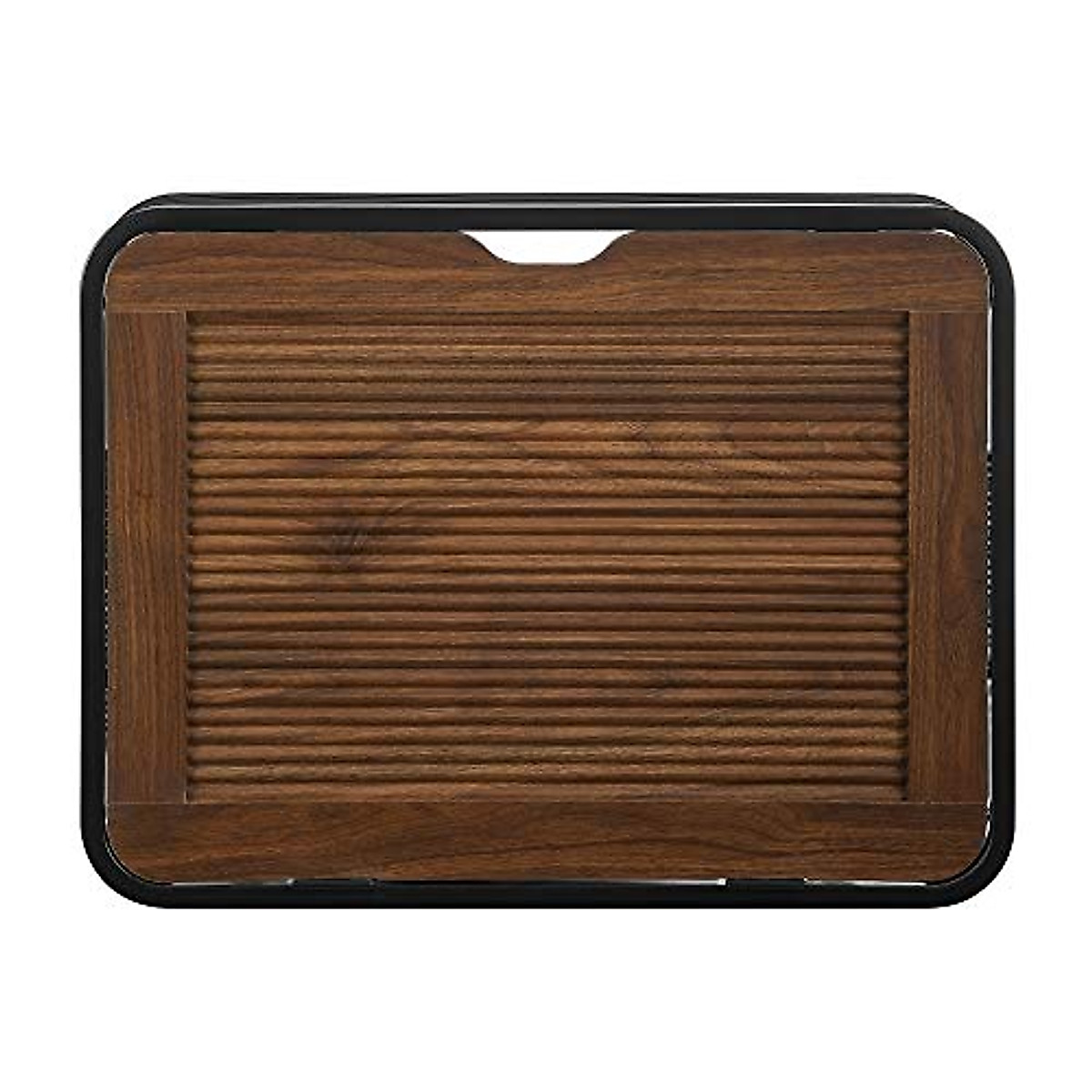 Walker Edison Modern Wood and Metal Wall Mounted Writing Desk Home Office Workstation Small, 24 Inch, Dark Walnut