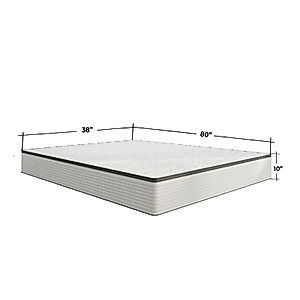 AMBEE21 Twin XL Memory Foam Mattress for Comfortable Sleep | Medium-Firm Comfort Level | Quilting Support, and Pressure Relief | 10 Inches Thickness Include 6 Layers with Spring