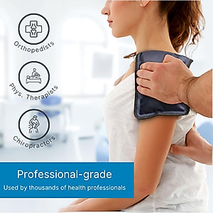 FlexiKold Gel Soft Flexible Ice Packs for Injuries - Reusable Freezer Cold Pack, Cold Compress & Cooling Gel Pad for Face, Shoulder, Hip, Leg, Arm, Ankle & Foot Injury - Medium - 7.5” x 11.5”