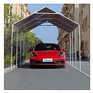 Heavy Duty Carport Car Canopy Garage Boat Shelter Portable Tent for Outdoor Party, Wedding, Birthday, Garden ( Color : Wine red , Size : 2.8*5m )
