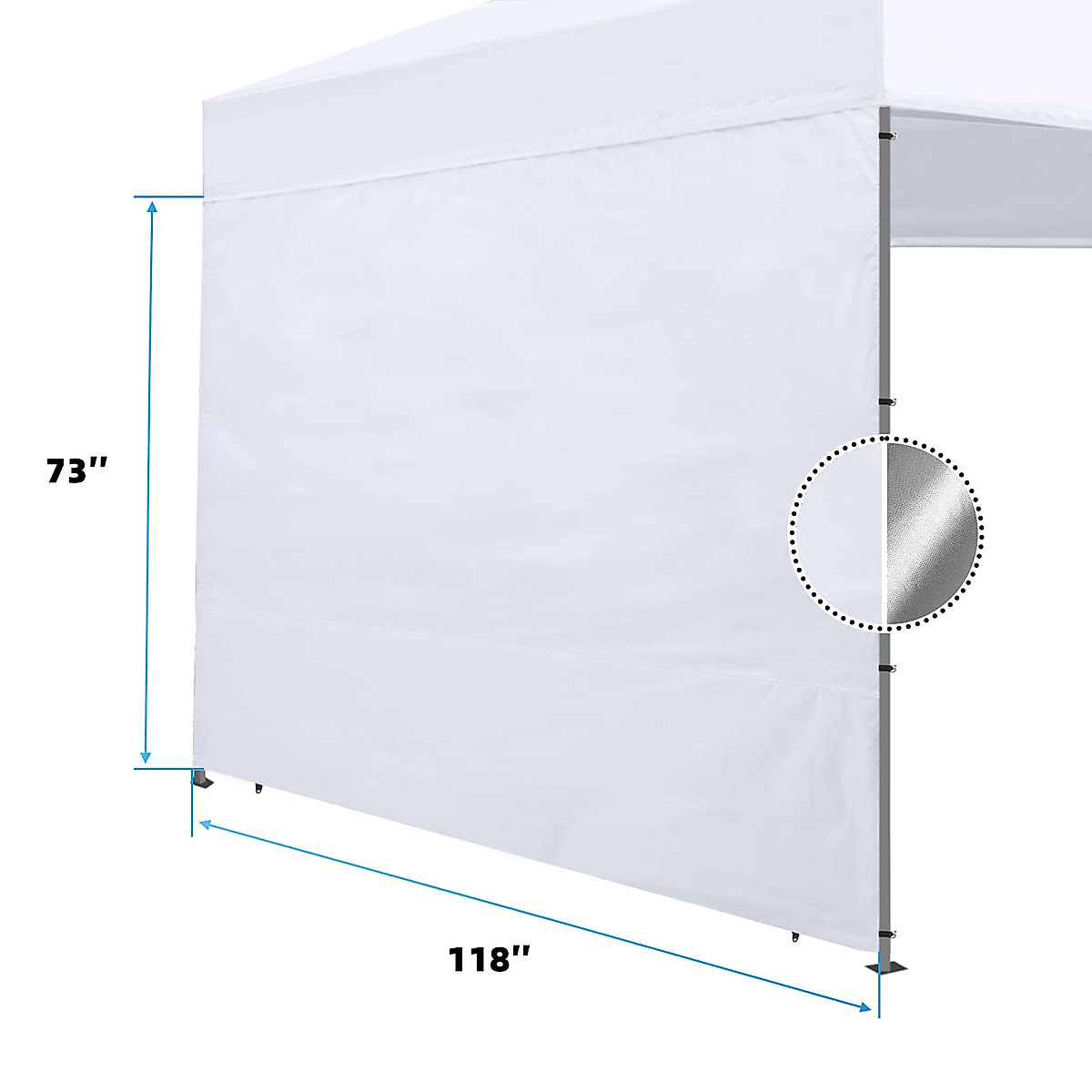 Joramoy Canopy Tent Sidewalls for 10×10 Pop Up Canopy, 3 Pack Instant Canopy Sunwall, Waterproof and UV Protection Canopy Shade Wall, Straight Leg Canopy Sidewalls 3 PCS Only(White)