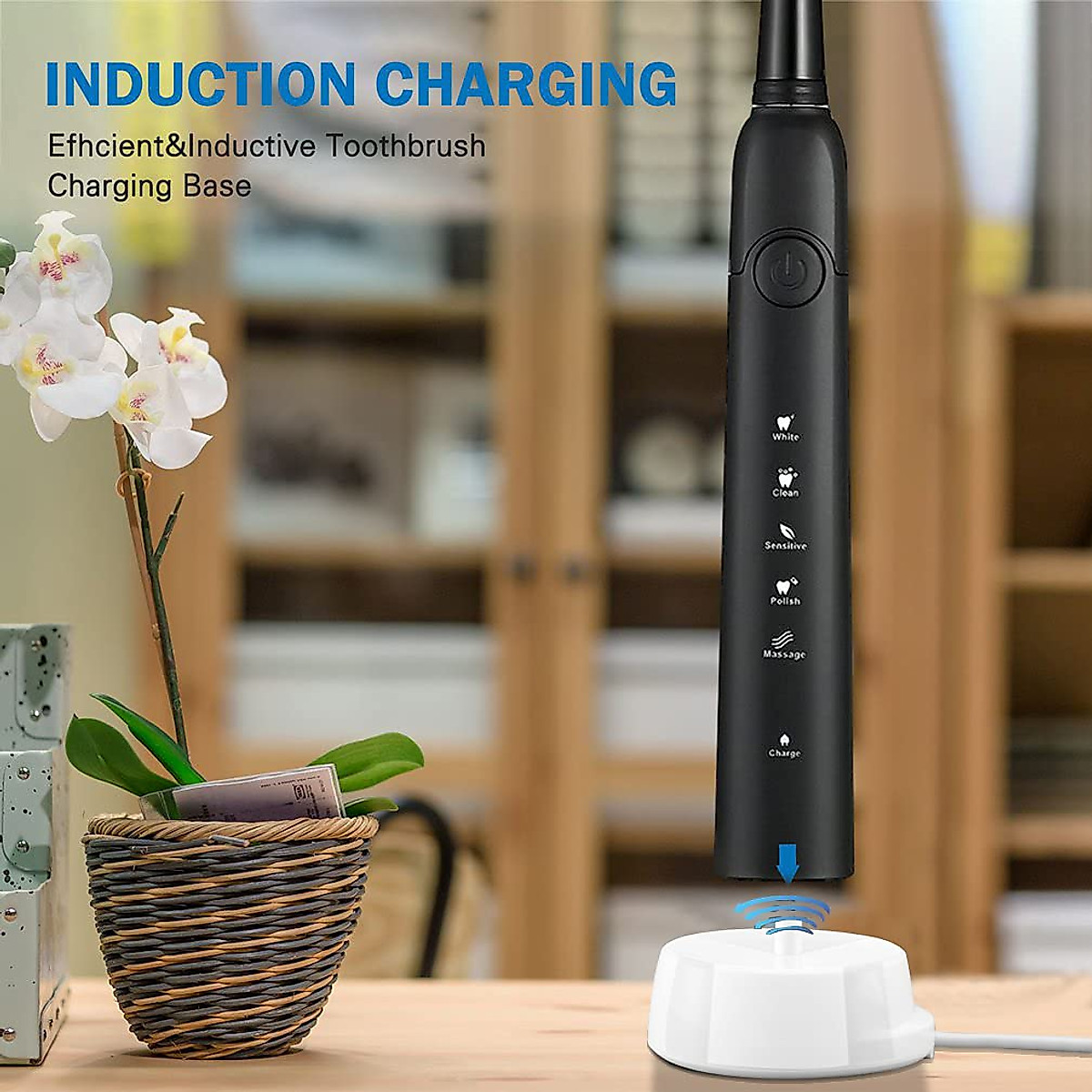 Toothbrush Charger Base, Electric Toothbrush Charger Inductive Model 3757 Suitable for Oral B Braun Toothbrush, Portable for Travel Replacement Braun Charging Base