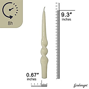 Handmade Candle Sticks Spiral Candles - Gedengni 10 Inch Twisted Taper Candle for Home Dinner Wedding Party Decoration, 2pcs