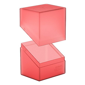 Ultimate Guard Boulder 80+, Deck Case for 80 Double-Sleeved TCG Cards, Ruby, Secure & Durable Storage for Trading Card Games, Soft-Touch Finish
