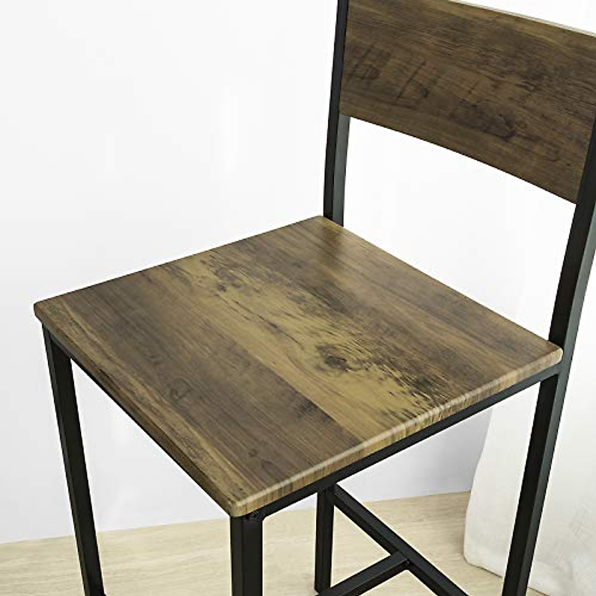 Haotian 3 Piece Bar Set, 1 Bar Table and 2 Stools, 3 Pieces Dining Set, Home Kitchen Breakfast Bar Set, Furniture Dining Set, Natural OGT03-XL