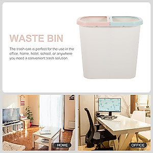 PRETYZOOM Sorting Trash Can Office Halloween White Plastic Trash Rack