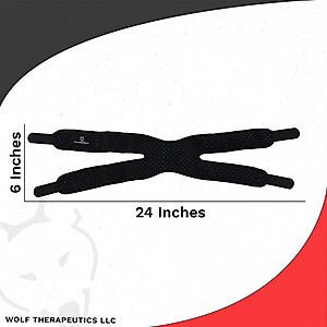 Dr. Wolf Dual Knee Strap For Patellar Tendon Support – Pain Relief Band For Jumper’s Knee, Basketball, Running, Tendonitis, Patellofemoral, Chondromalacia Patellae - Adjustable Neoprene Brace