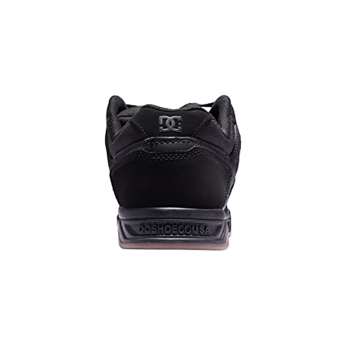 DC Men's Stag Low Top Skate Shoe, Black/Gum, 11 D US